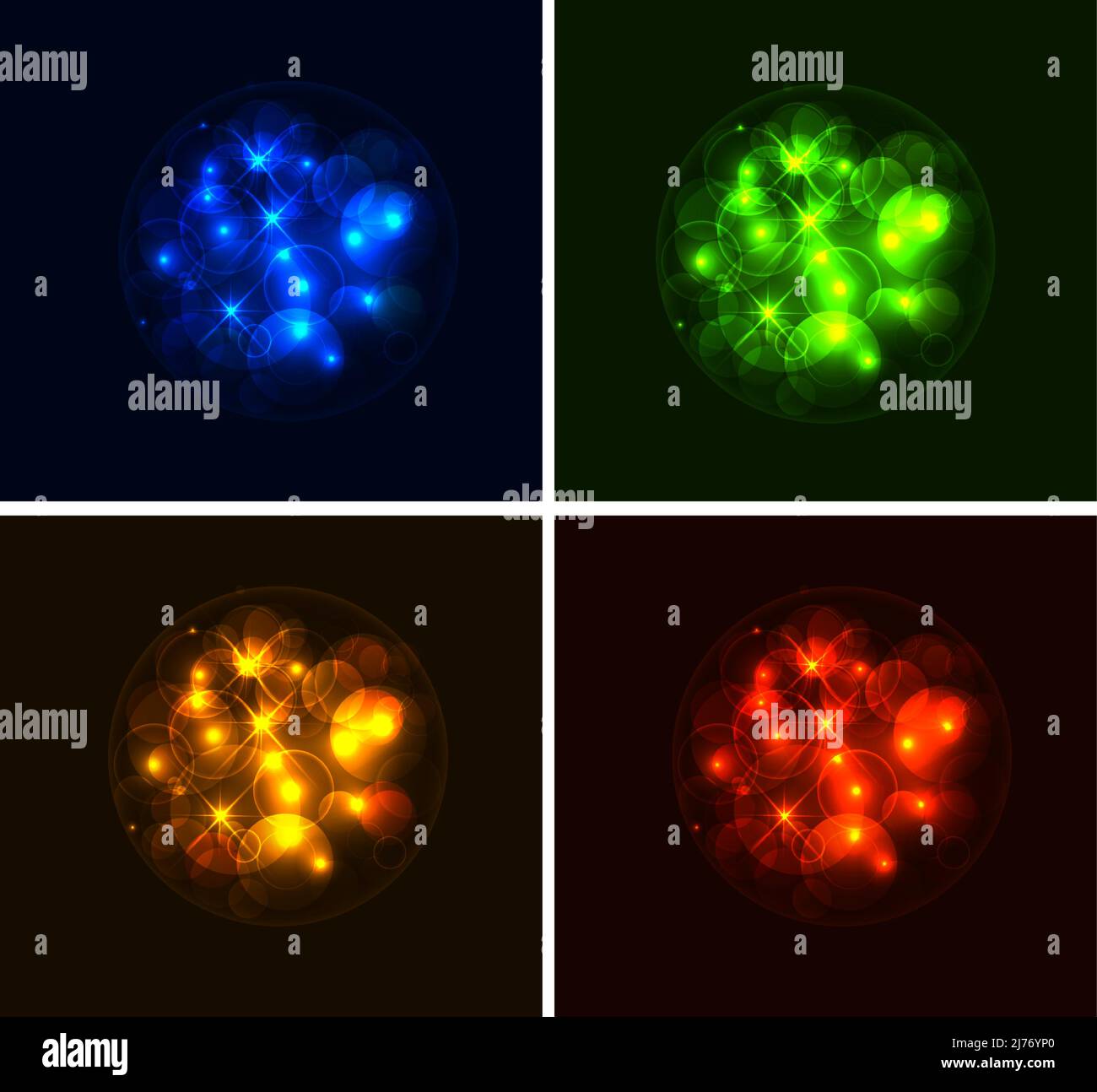 Glowing Sparkling Bokeh Sphere Balls Stock Vector Image & Art - Alamy