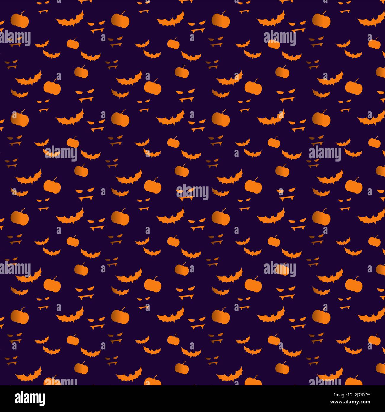 Halloween Bat Pumpkin Monster Spooky Pattern Stock Vector Image & Art ...