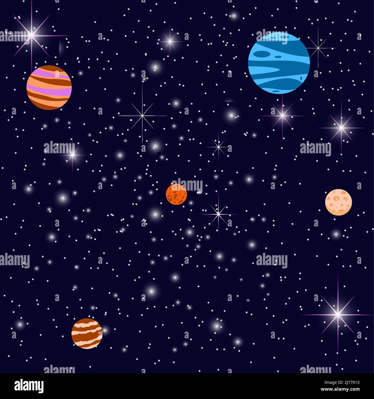 Planets And Constellations In The Sky