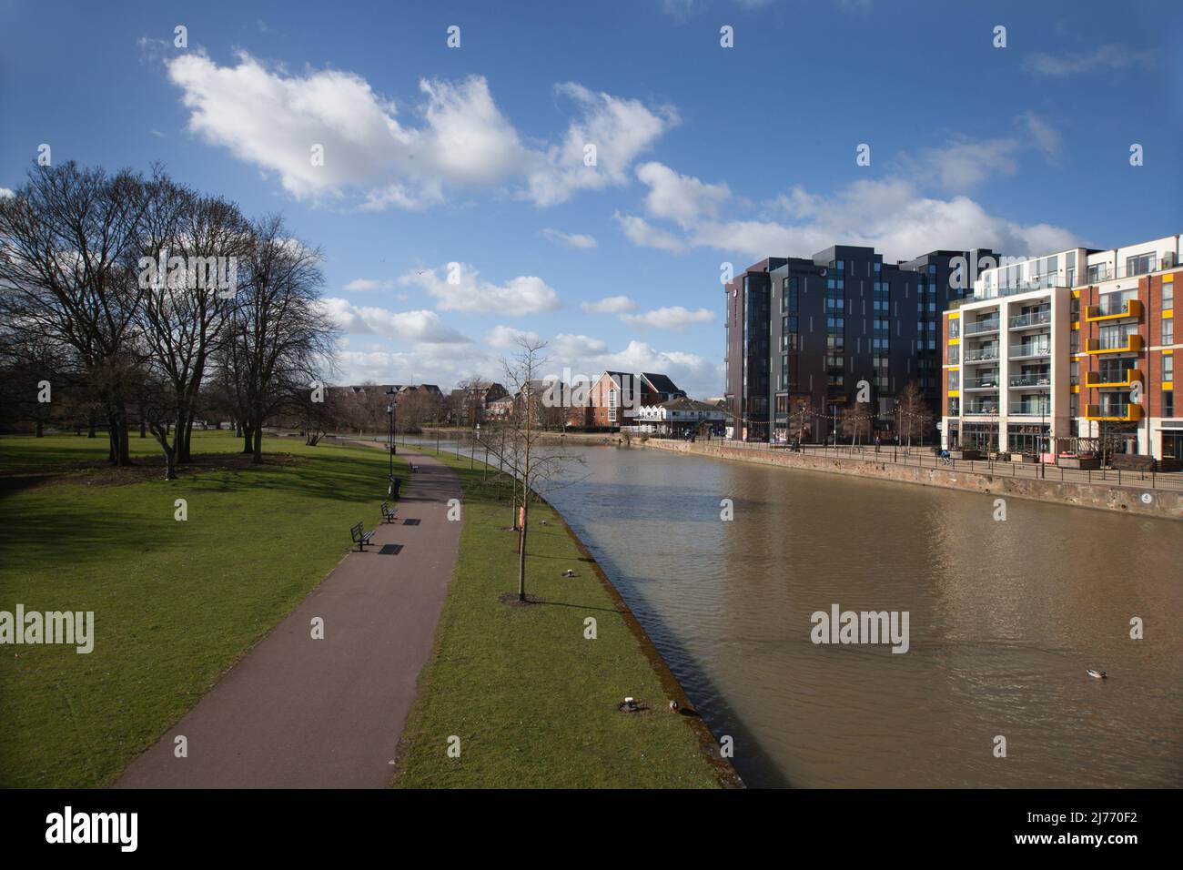 Views along the River Great Ouse in Bedford in the UK Stock Photo - Alamy