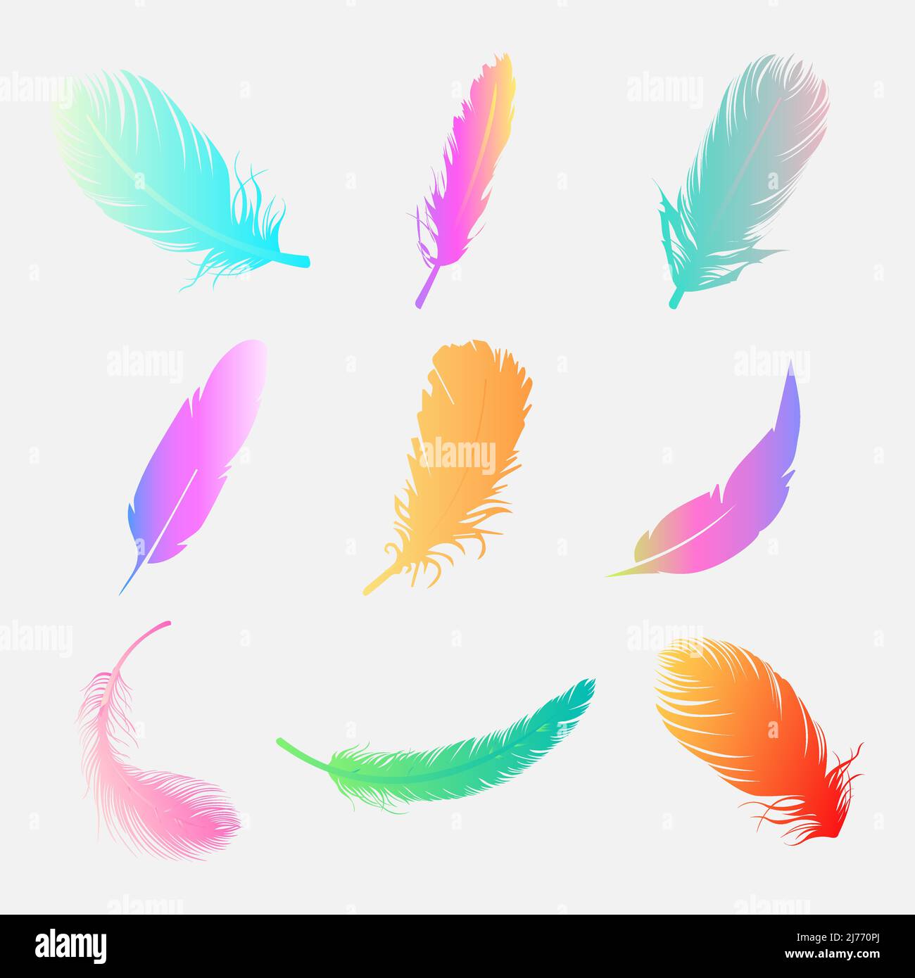 Gold feather vector vectors hi-res stock photography and images - Alamy
