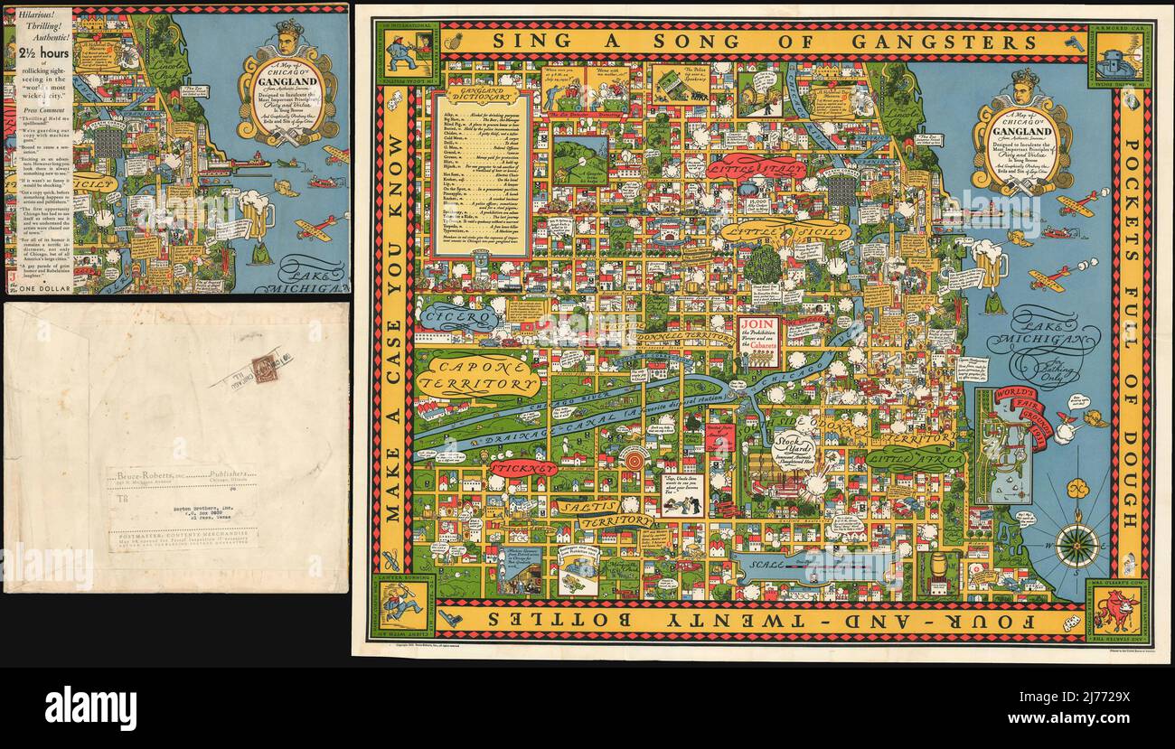 Map of chicago gangland hi-res stock photography and images - Alamy