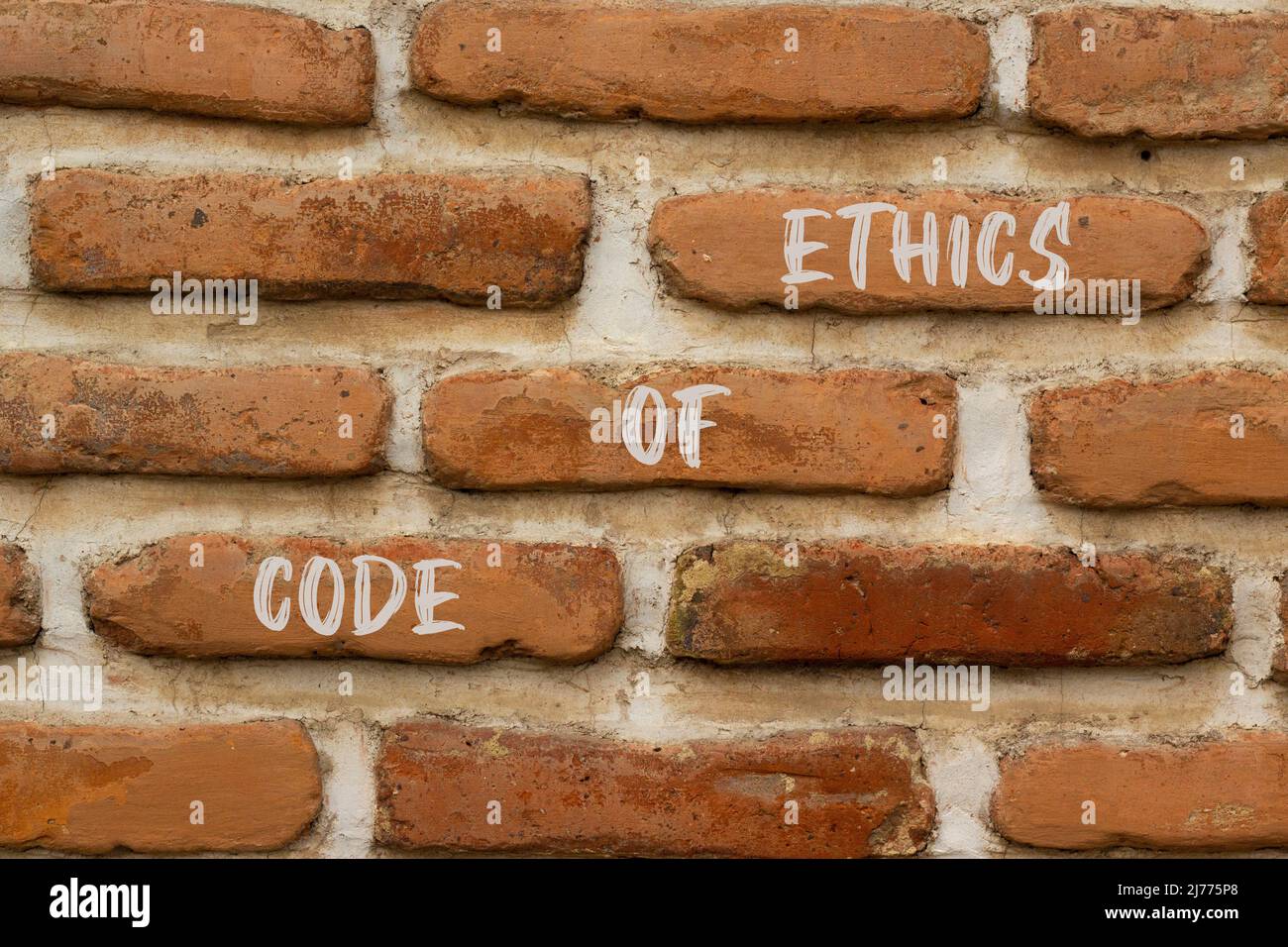 Code Of Conduct Symbol Concept Words Code Of Conduct On Brick Wall