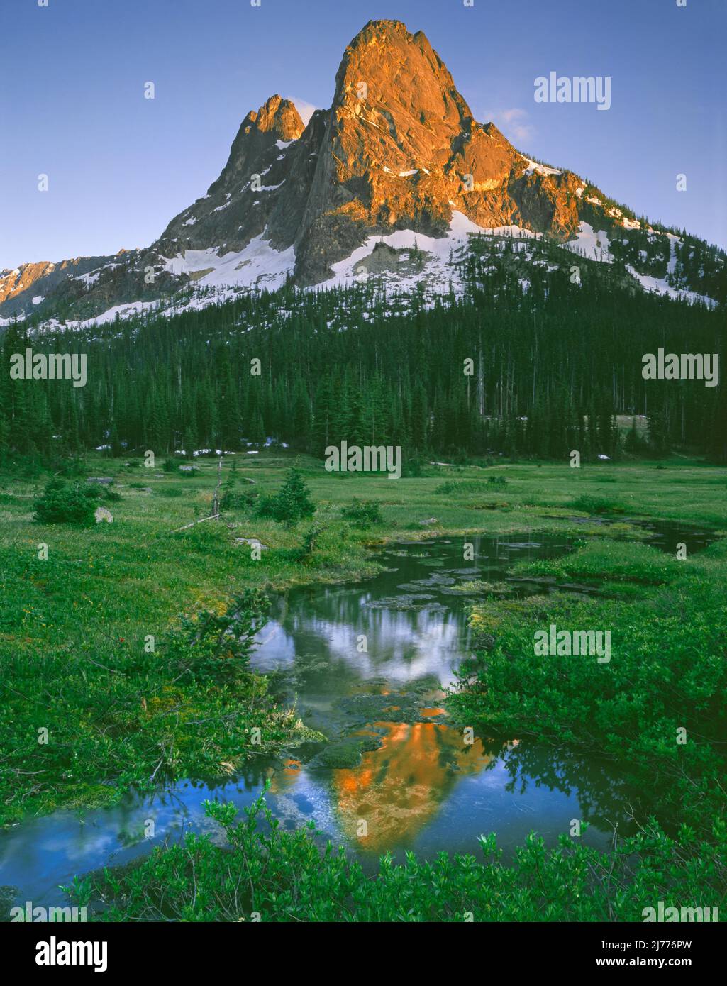 Liberty Bell Mountain above Washington Pass, North Cascade Mountains ...