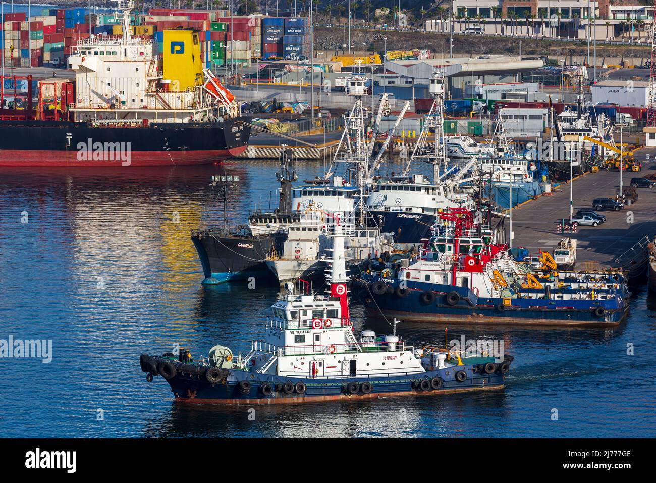 Tugboat, Port of Ensenada, Baja California, Mexico Stock Photo - Alamy