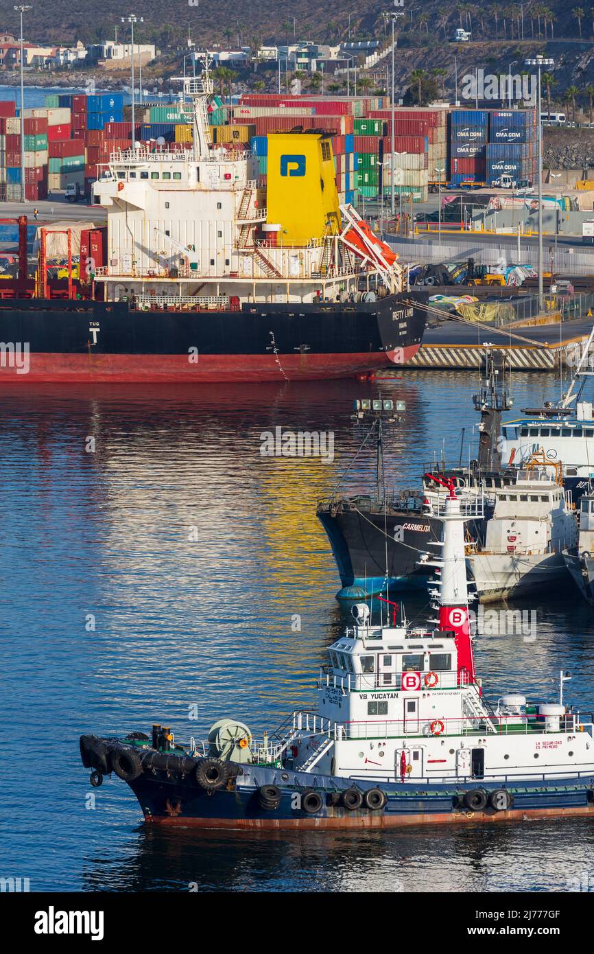 Tugboat, Port of Ensenada, Baja California, Mexico Stock Photo - Alamy
