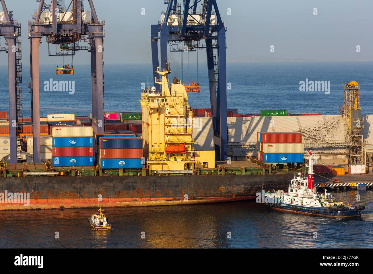 Container ship Future, Ensenada International Conatainer Terminal, Baja ...
