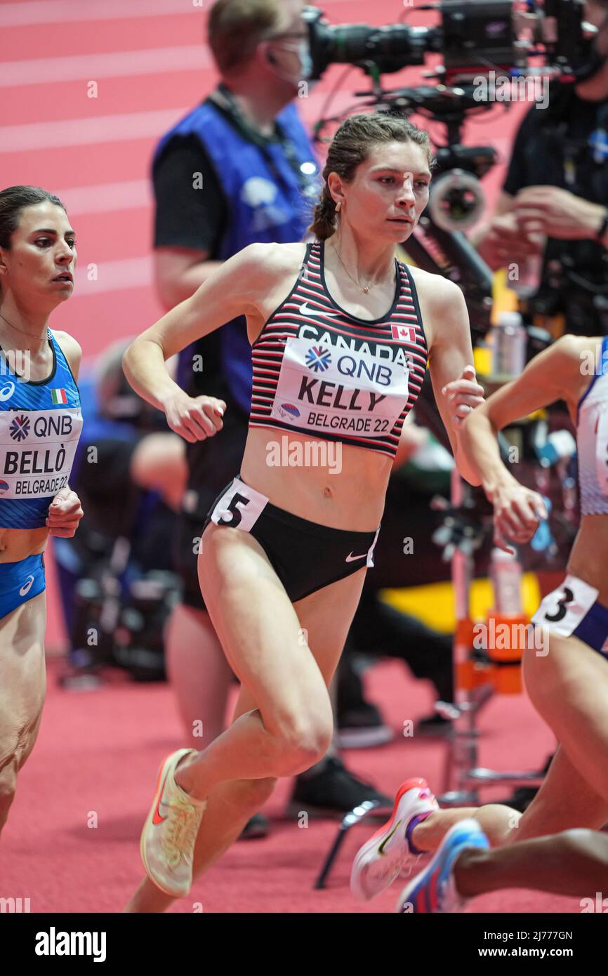 Madeleine Kelly participating in the Belgrade 2022 World Indoor ...