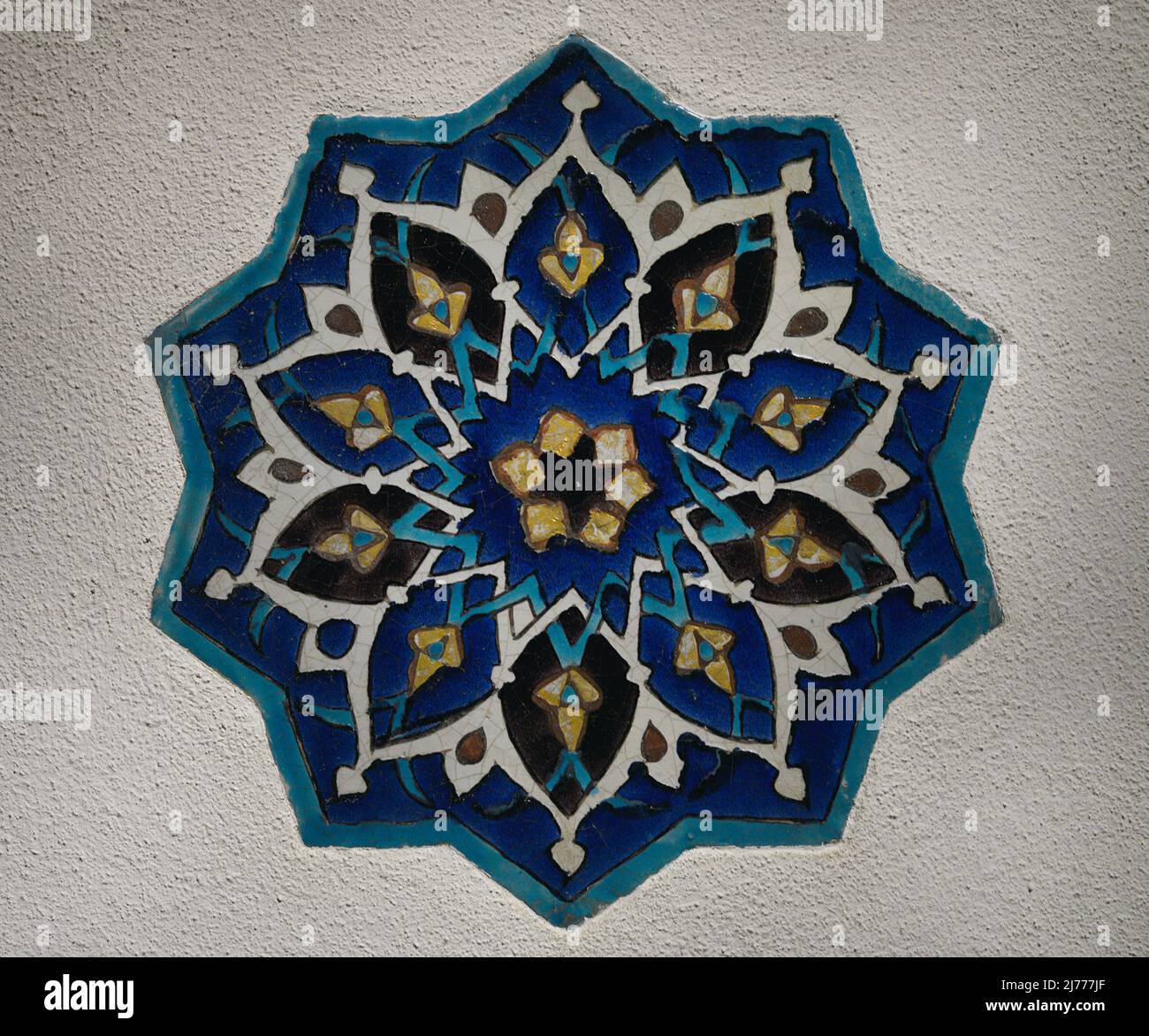 Star-shaped tile. First half of the 15th century. Timurid Period (ca ...