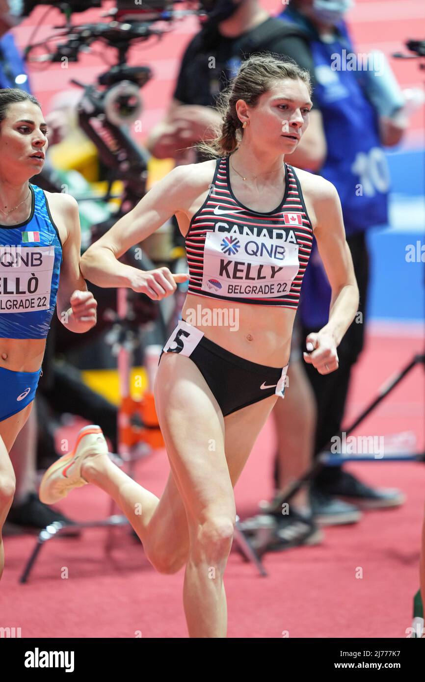 Madeleine Kelly participating in the Belgrade 2022 World Indoor ...