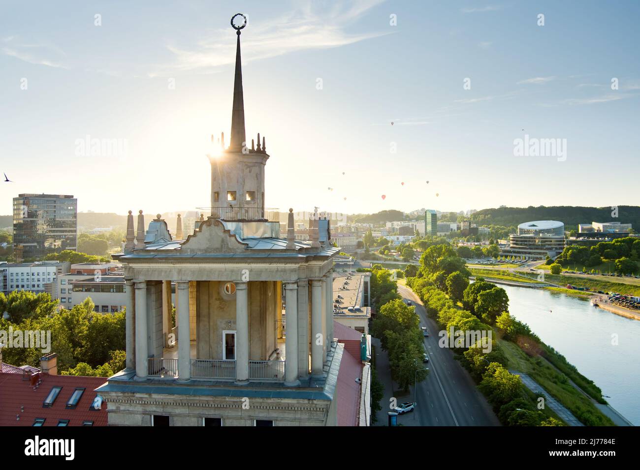 Aerial view of Vilnius Old Town, one of the largest surviving medieval ...
