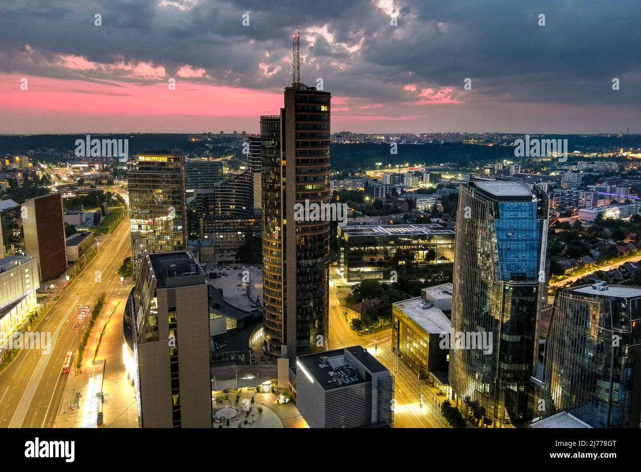Vilnius old town night life hi-res stock photography and images - Alamy