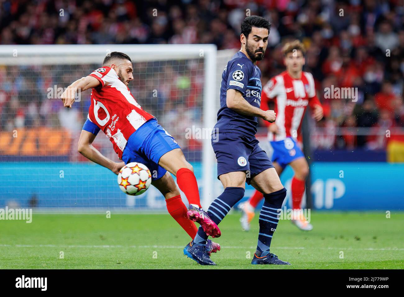 MADRID - APR 13: Koke (L) and Gundogan (R) in action during the ...