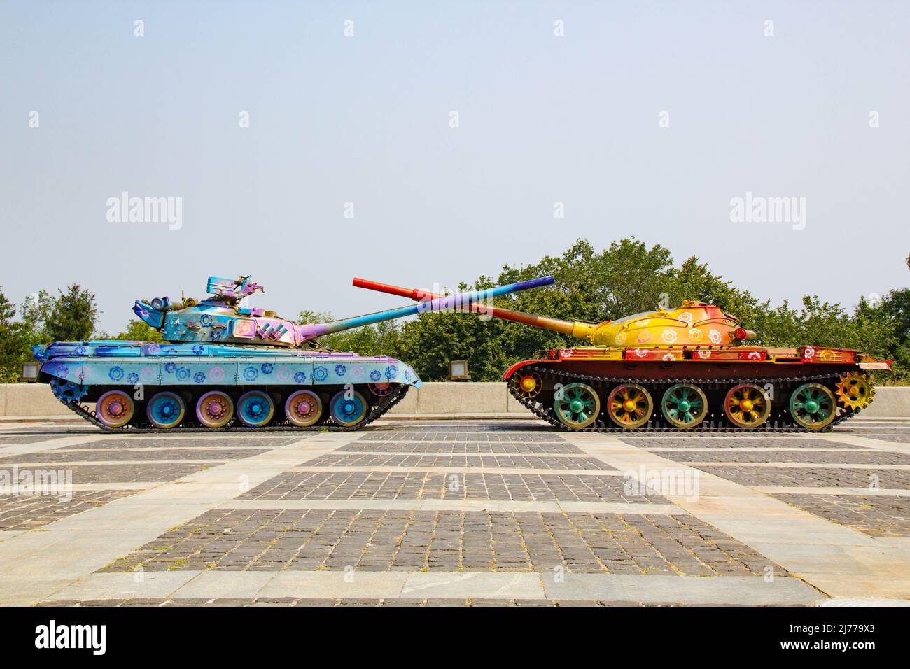 Tanks are painted in bright colors. Military Vehicles are painted with ...