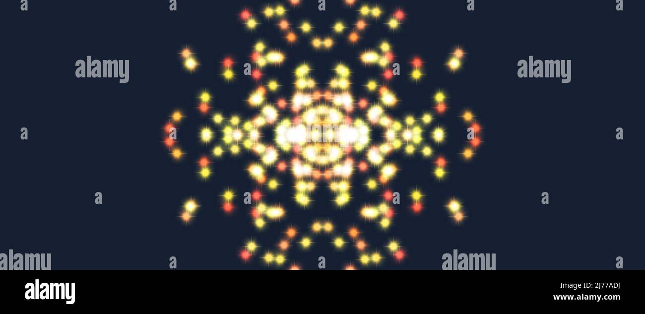 Sparkling and colorful 4K screen saver of bright stars on navy blue ...