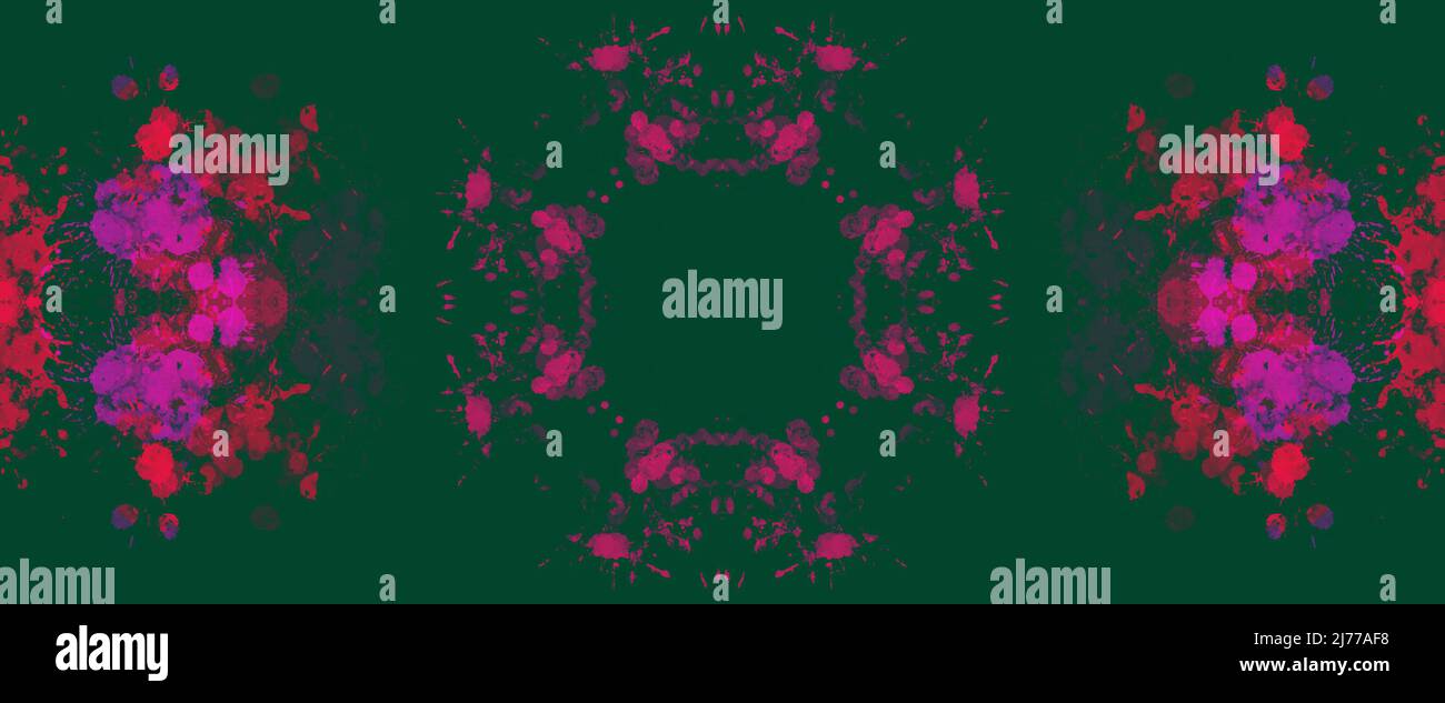 Colorful 4K background in eye catching deep green with red, pink and ...