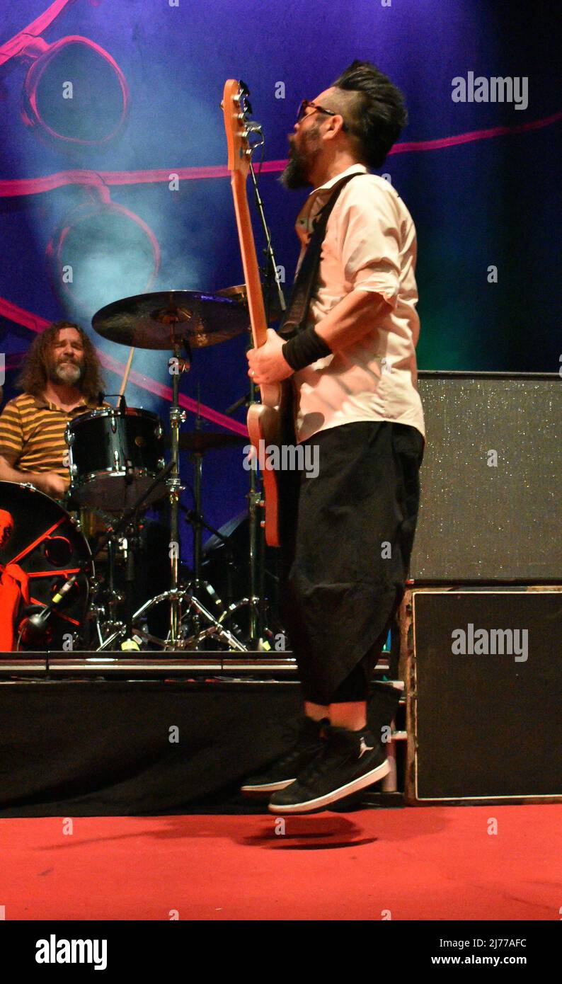 Taka Hirose From Feeder Performing Live On Stage In Concert At The O2 ...