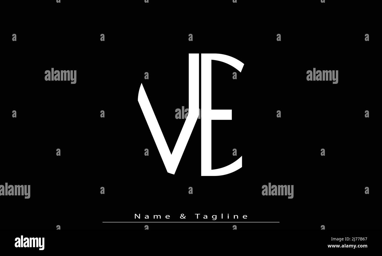 Alphabet letters Initials Monogram logo VE , EV Stock Vector Image ...