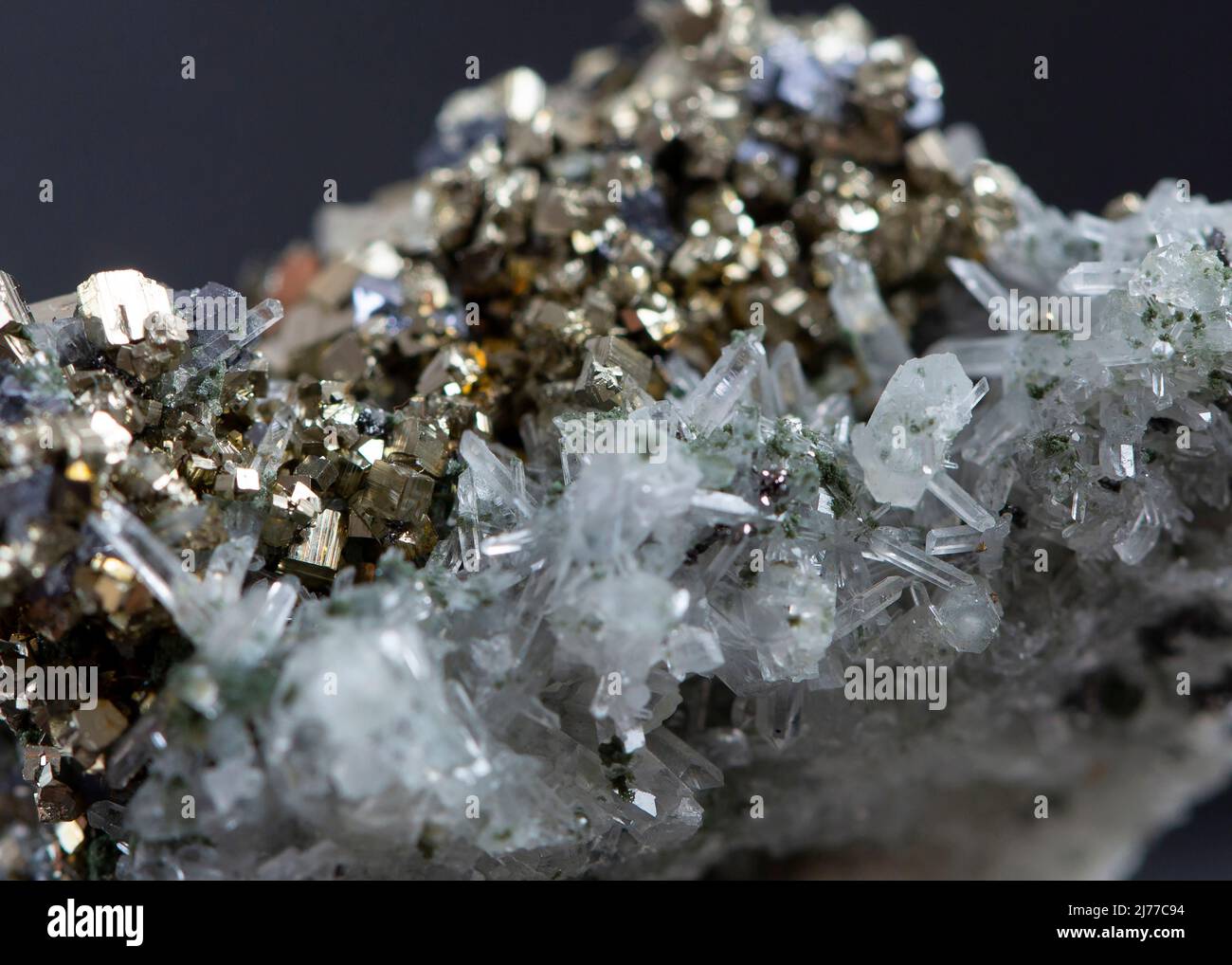 pyrite mineral specimen stone rock geology gem crystal Stock Photo - Alamy