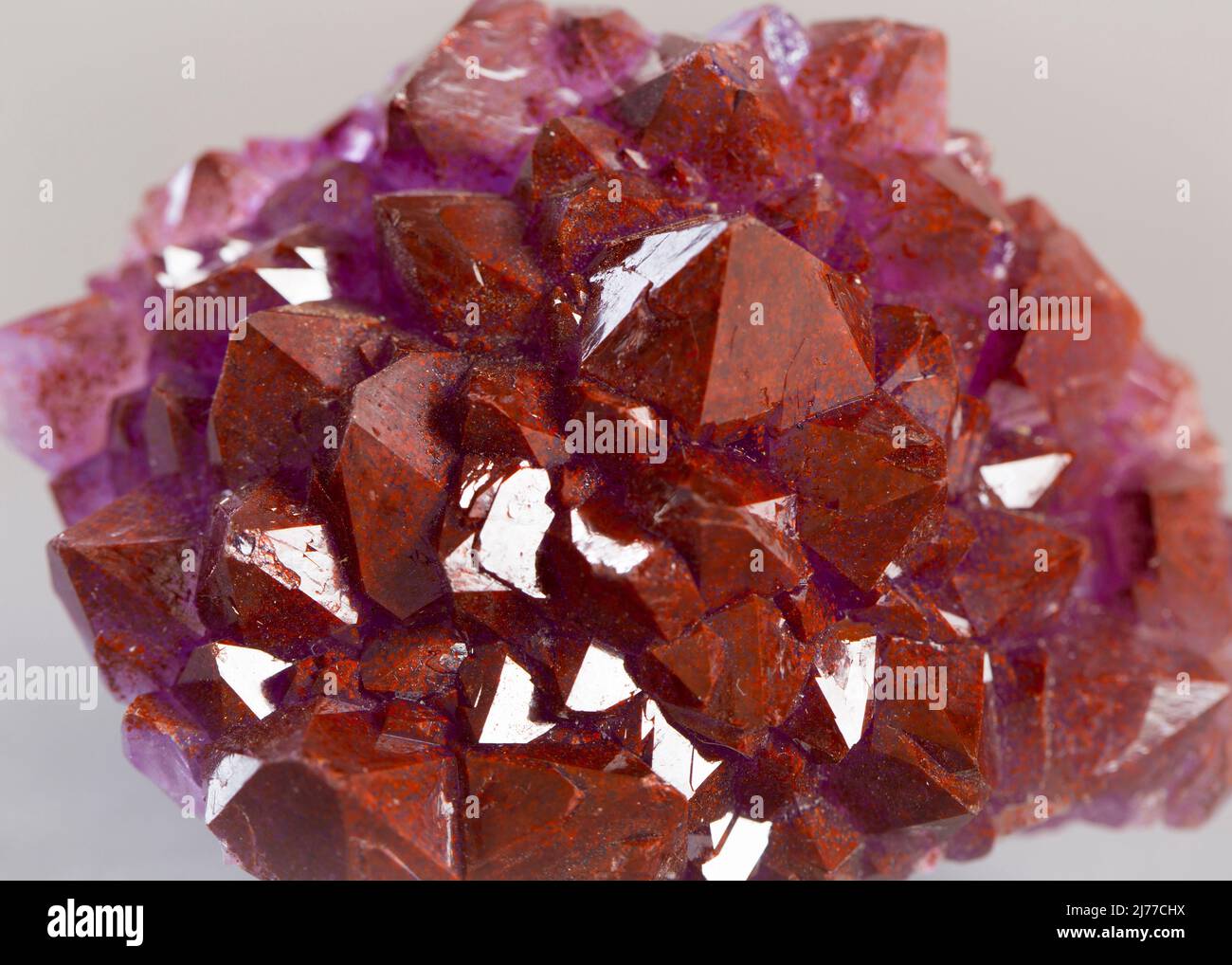 red quartz mineral specimen stone rock geology gem crystal Stock Photo ...