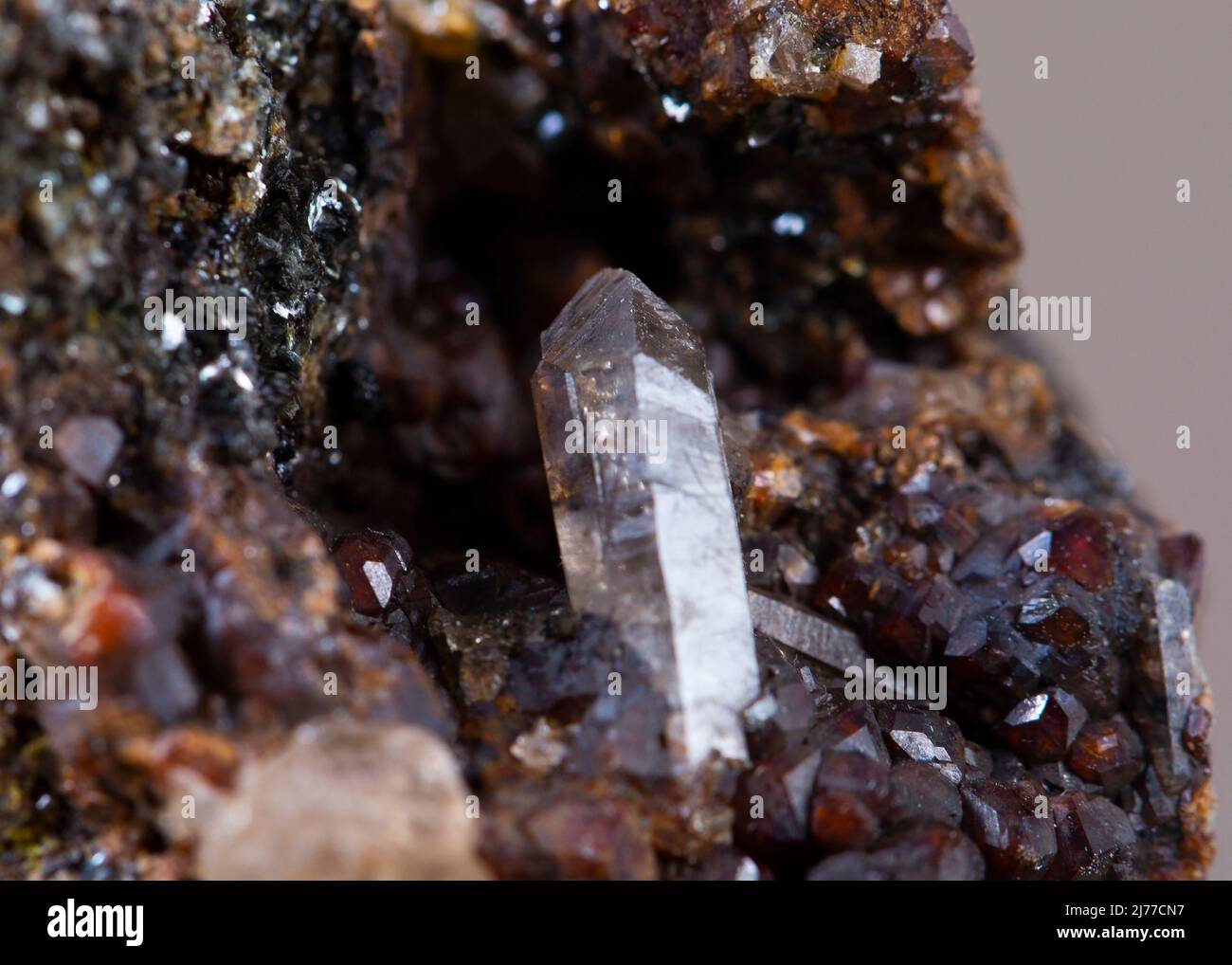 rosalite mineral specimen stone rock geology gem crystal Stock Photo ...