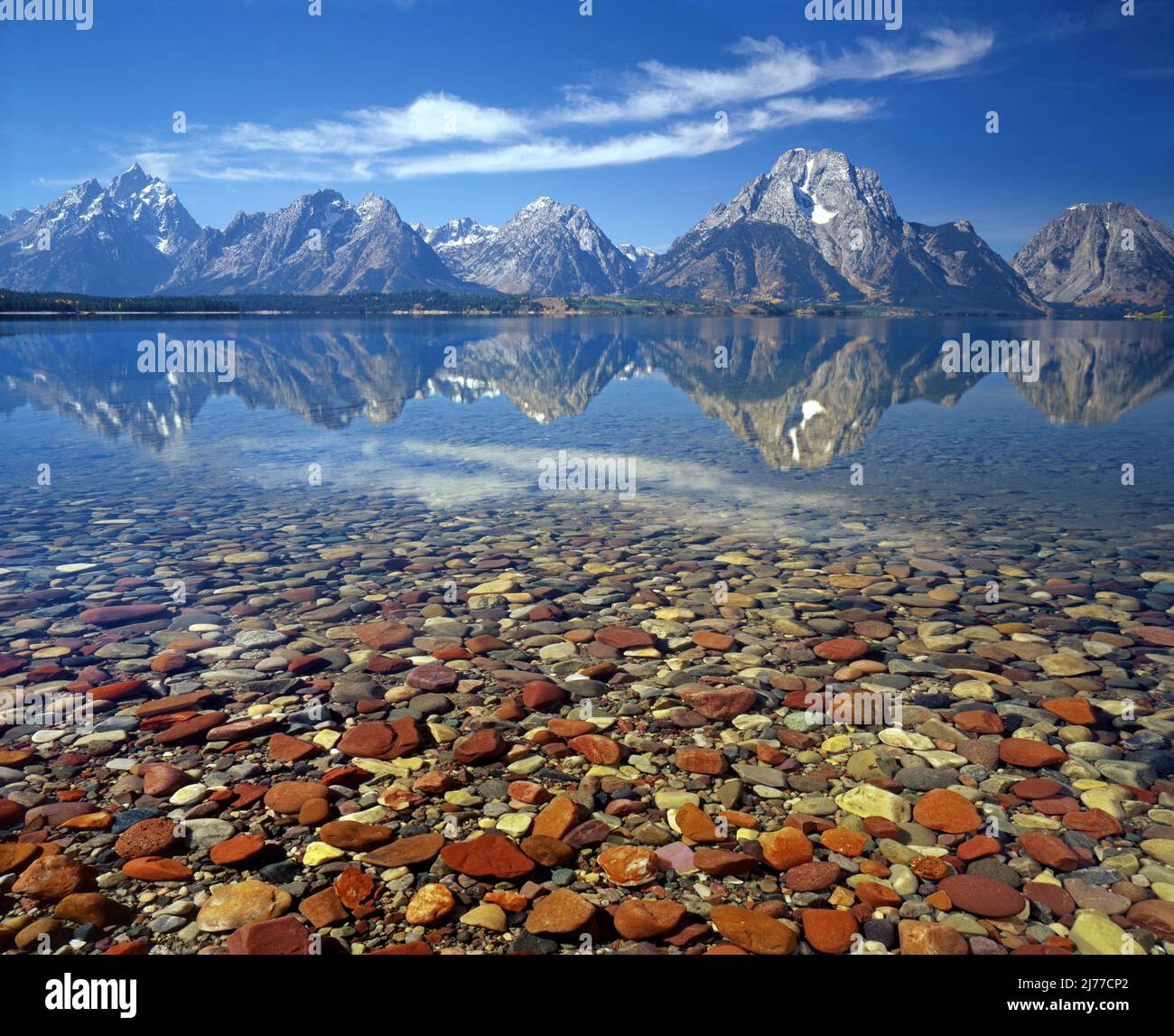 Jackson Lake in Grand Teton National Park, Wyoming Stock Photo - Alamy