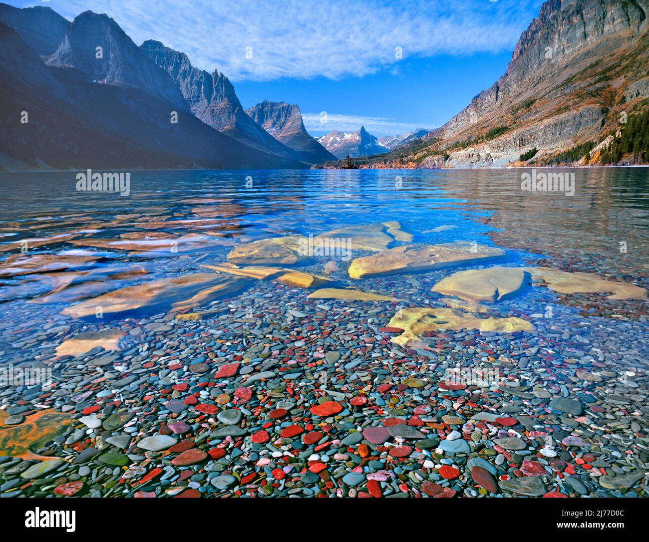 Saint Mary Lake in Glacier National Park, Montana Stock Photo - Alamy