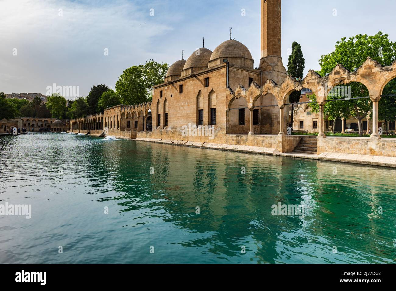 Balikligol (The Fish Lake in English) in Sanliurfa, Turkey. The ...