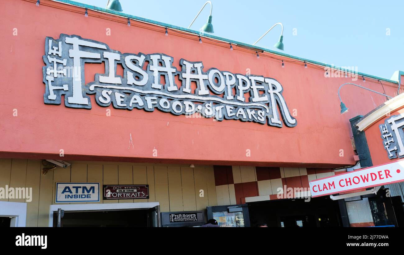 The Fish Hopper seafood and steak restaurant on Cannery Row in Monterey ...