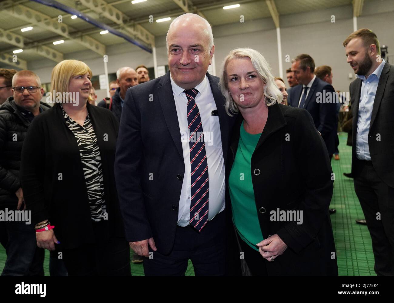 Democratic Unionist Party candidates Pam Cameron and Trevor Clarke ...