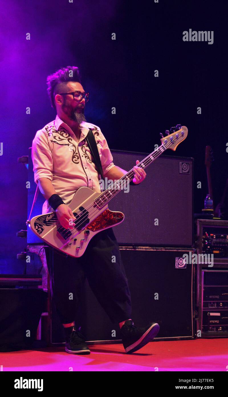 Taka Hirose From Feeder Performing Live On Stage In Concert At The O2 ...