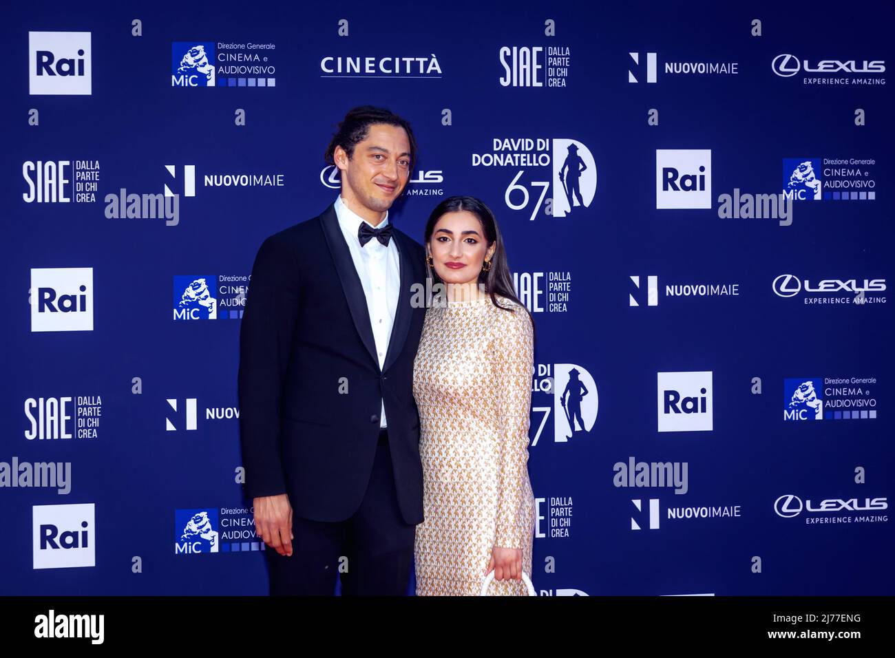 Rome, Italy - May 3, 2022: Italian director Jonas Carpignano and Swamy ...