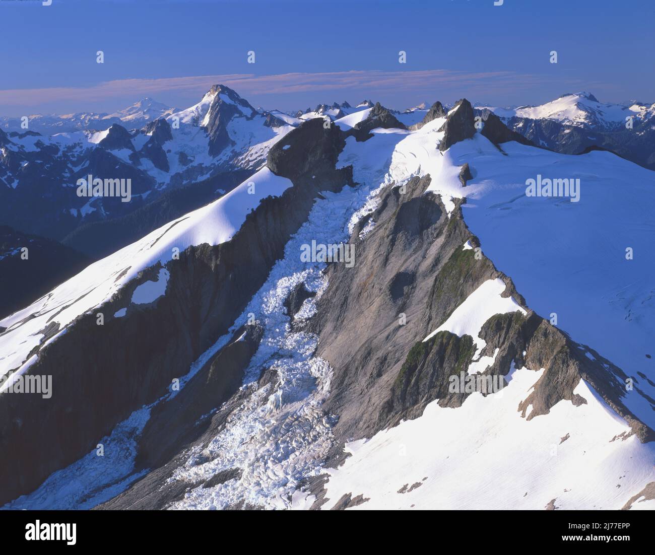 Icy Peak and Spillway Glacier, North Cascade National Parl, north ...