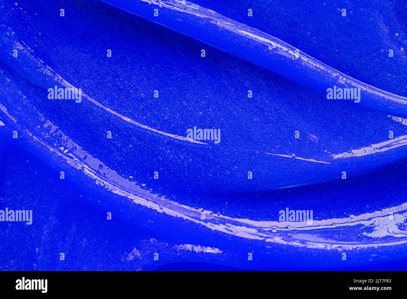 Blue gel texture. Cosmetic clear liquid cream smudge. Skin care product ...