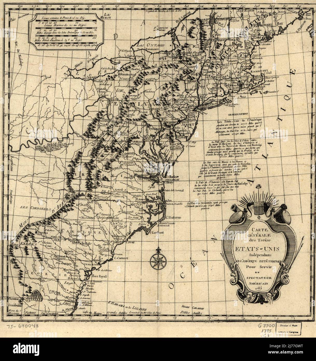 Carte 1785 hi-res stock photography and images - Alamy