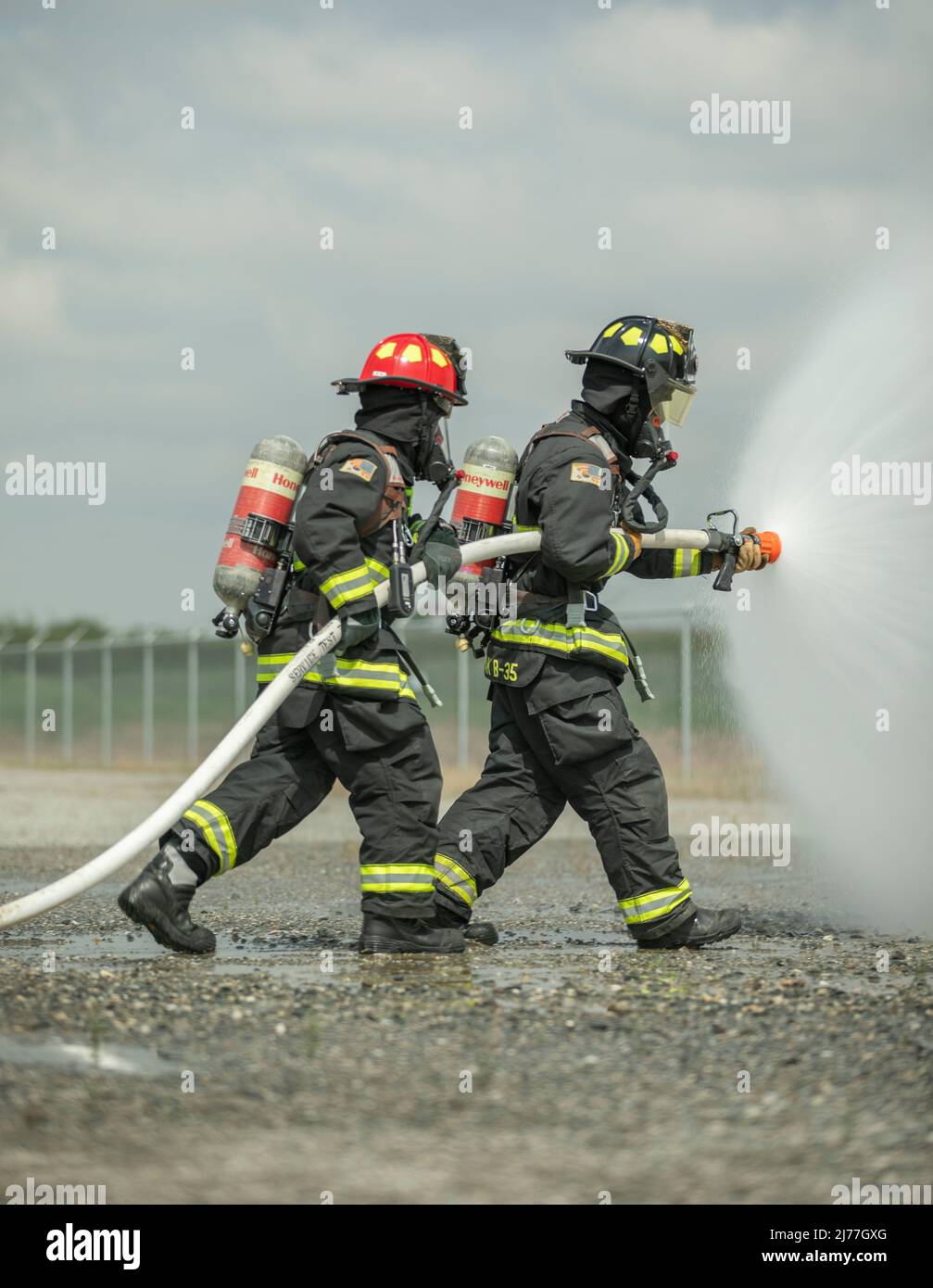 Firefighters assigned to the U.S. Army Garrison Humphreys Fire ...