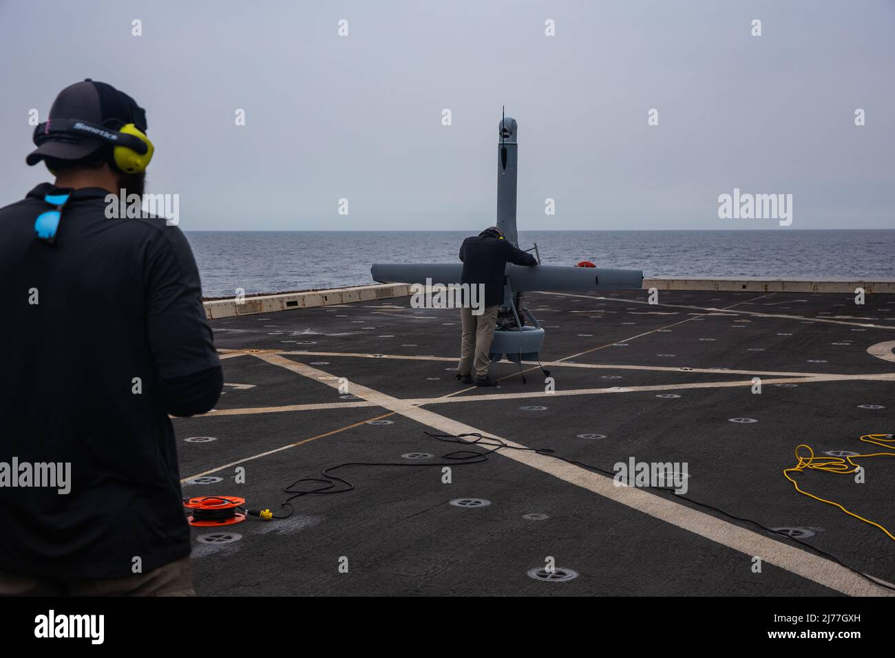 Contractors with Martin UAV, conduct VBAT unmanned aerial system ...