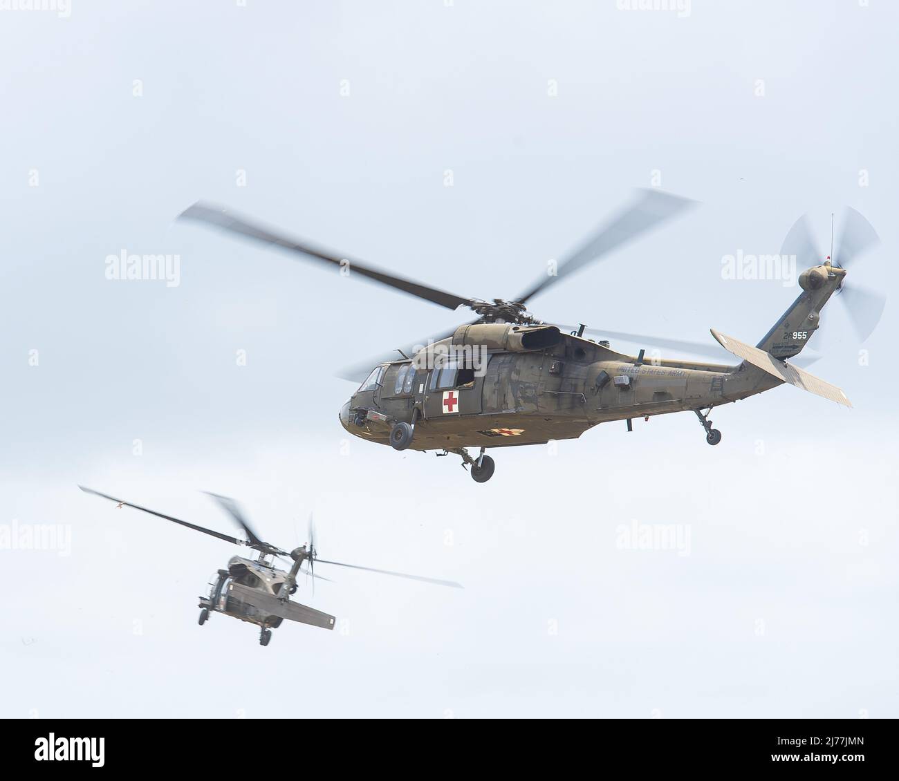 HH-60M (MEDEVAC) medical evacuation Black Hawk helicopters depart from ...