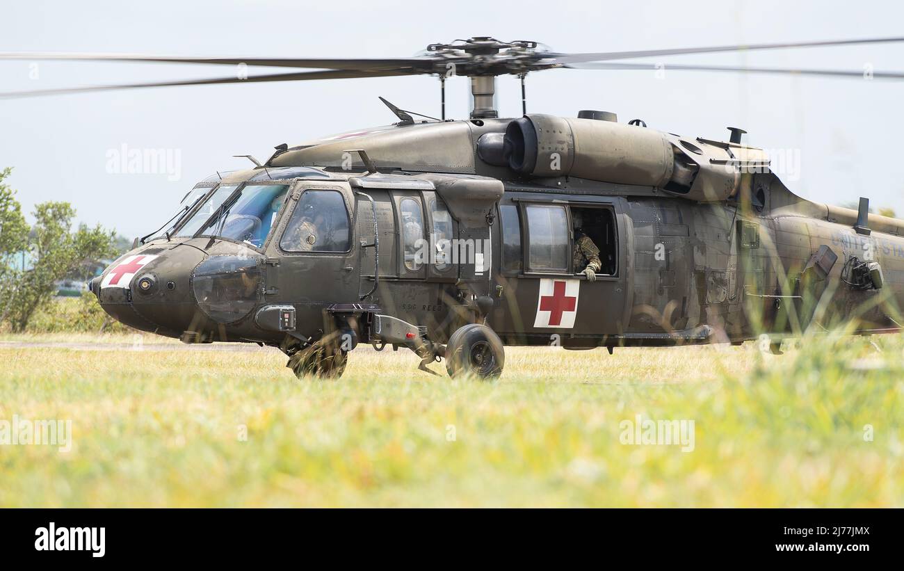 HH-60M (MEDEVAC) medical evacuation Black Hawk helicopters prepare for ...