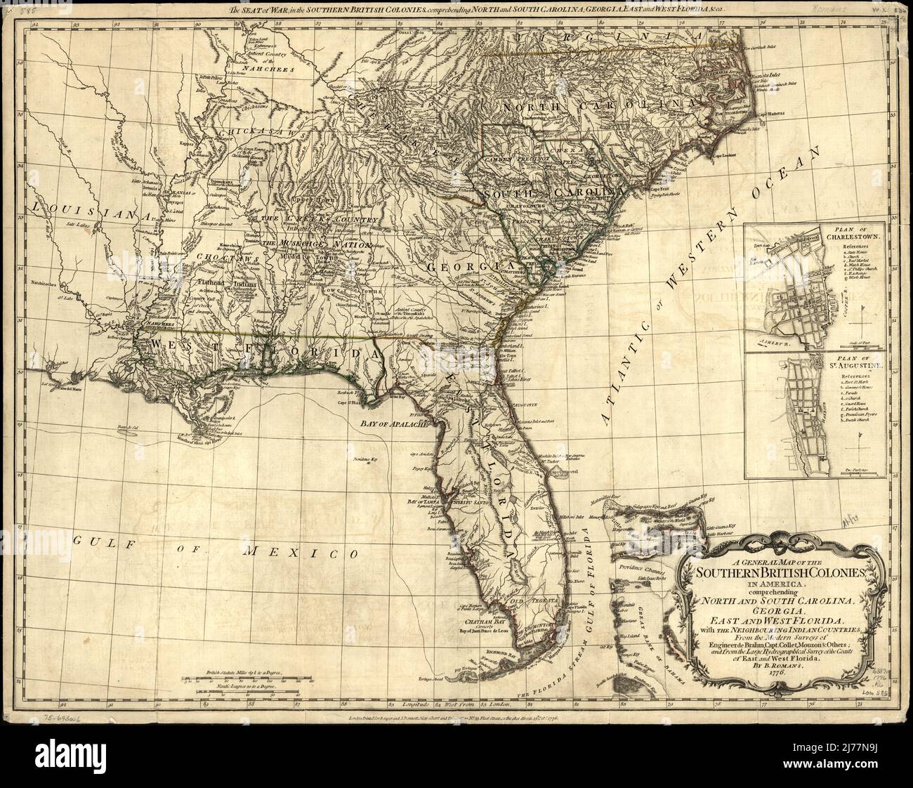 Southern colonies map hi-res stock photography and images - Alamy