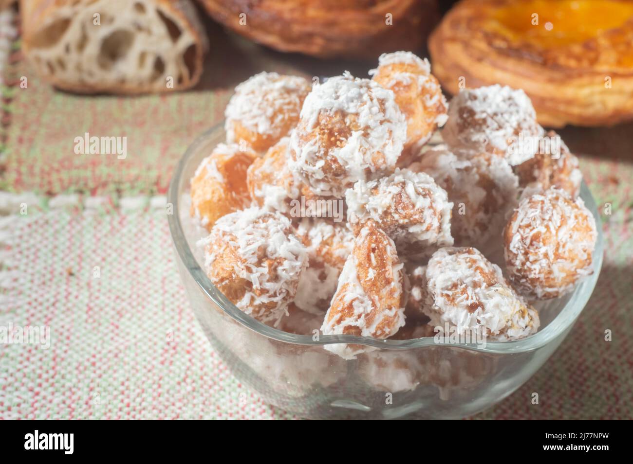 Traditional Brazilian bakery sweet type called "Carolina sugary" an ...