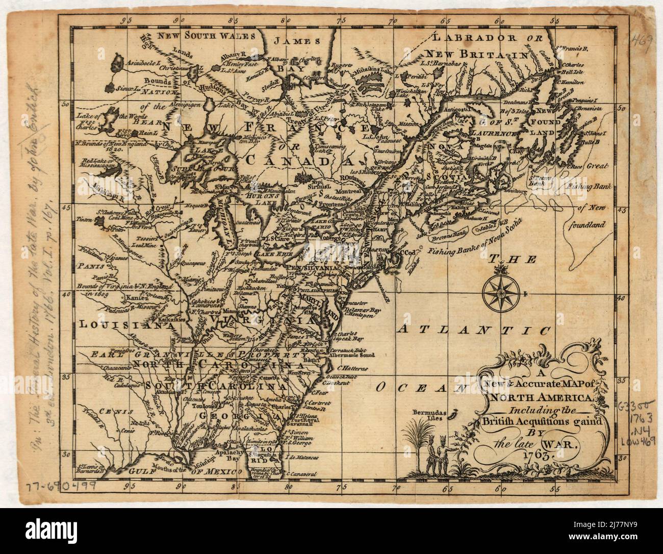 North america 1763 map hi-res stock photography and images - Alamy