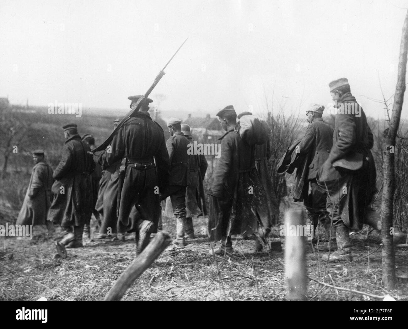 German prisoners being led away during World War I Stock Photo - Alamy
