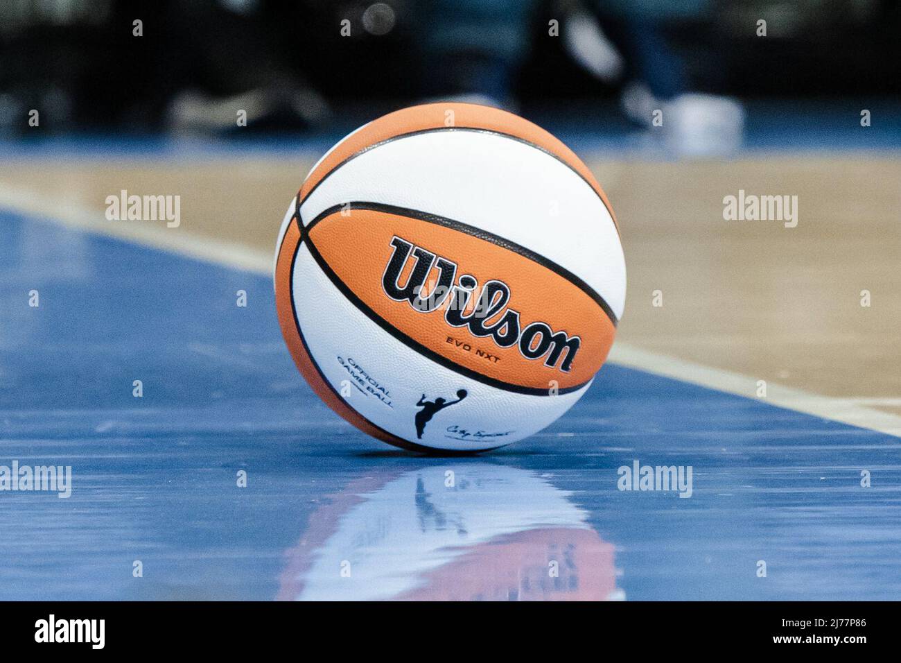 Official WNBA game ball of the basketball game between the Chicago Sky ...
