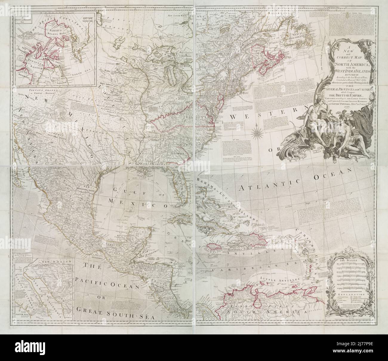 North america 1763 map hi-res stock photography and images - Alamy