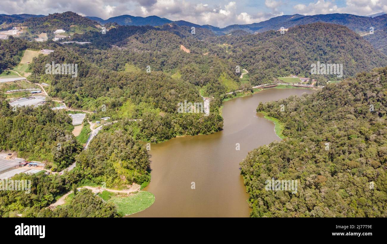 Waterfall in cameron highlands, malaysia. The water tumbles down the ...