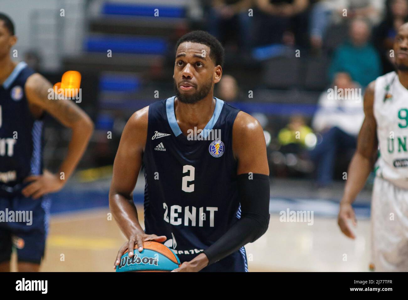Jordan Loyd (No.2) of Zenit in action during the first match 1/2 finals ...