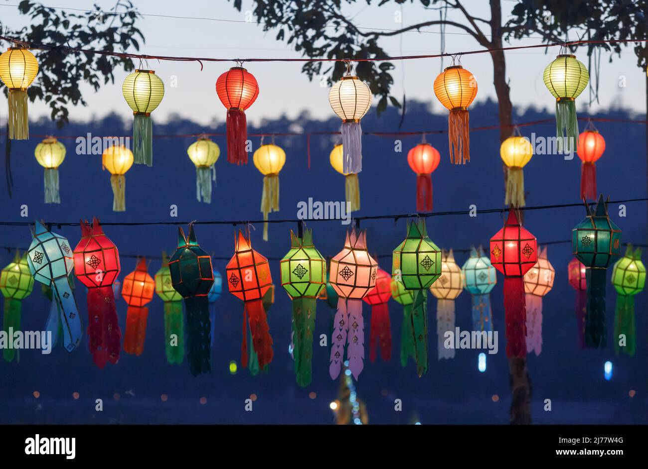 asian lanterns in festival Stock Photo - Alamy