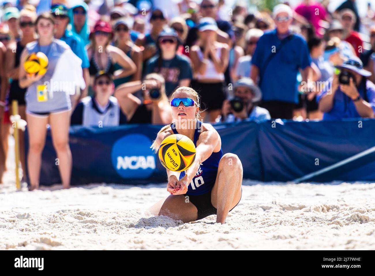 May 6, 2022, Gulf Shores, Alabama, USA: YASMIN KUCK controls her serve ...