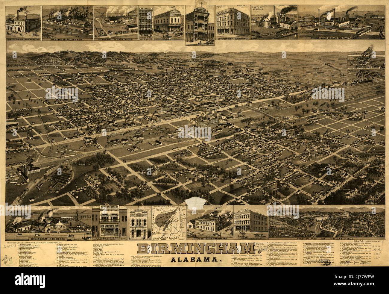 Birmingham alabama map hi-res stock photography and images - Alamy